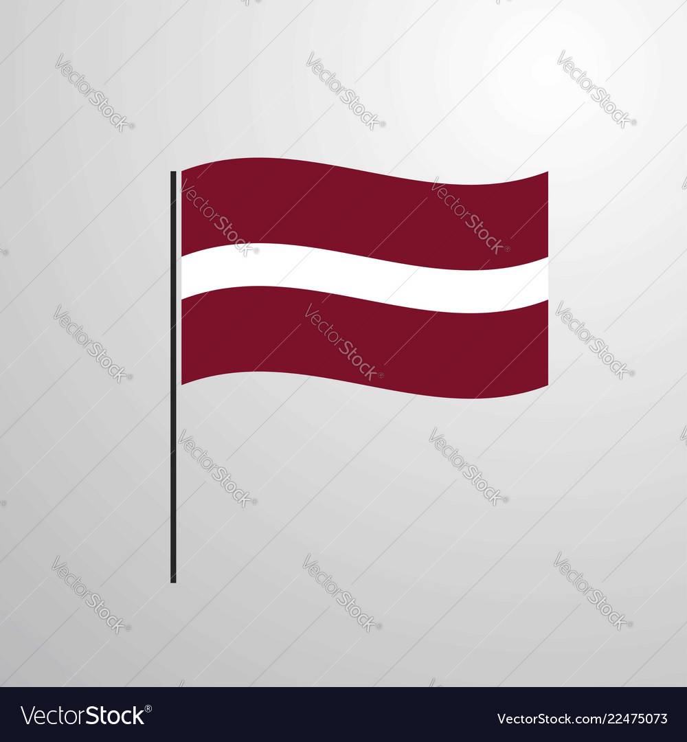 Latvia waving flag Royalty Free Vector Image - VectorStock