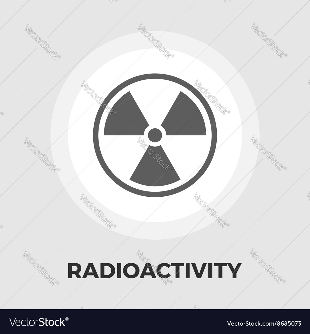 Radioactivity icon flat Royalty Free Vector Image Radioactivity icon flat Royalty Free Vector Image