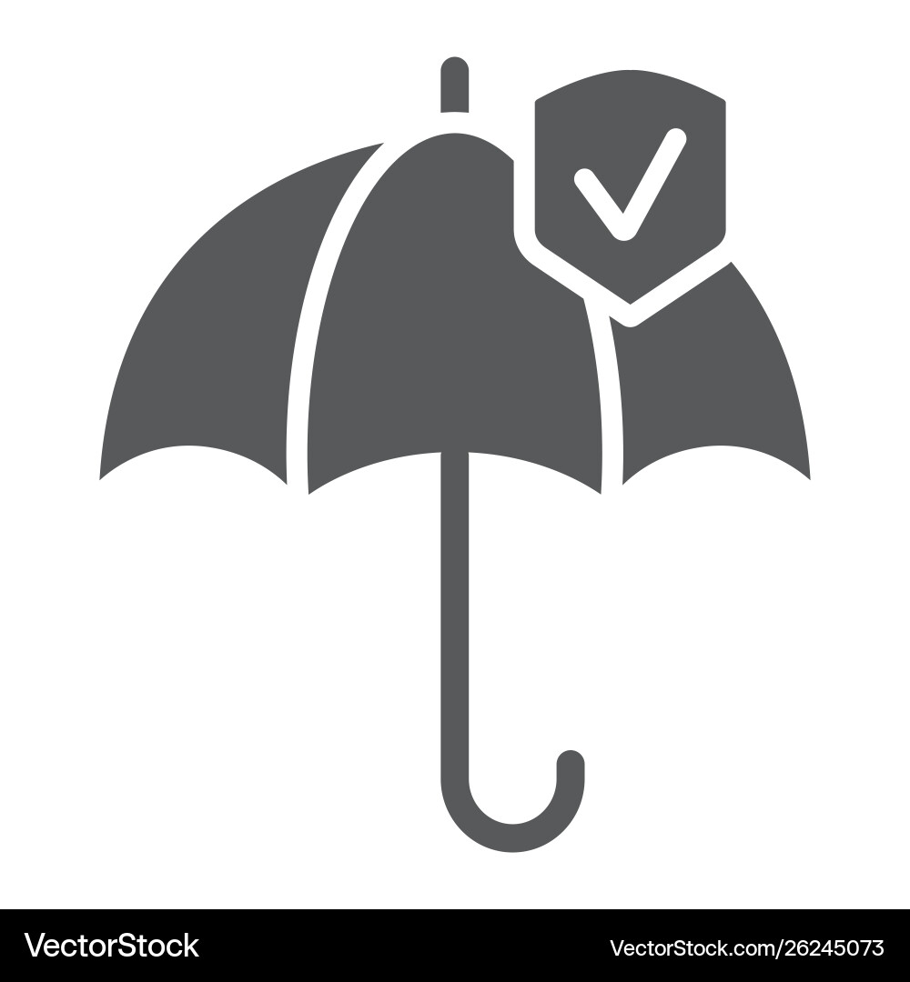 Reliability glyph icon protection and reliable Vector Image