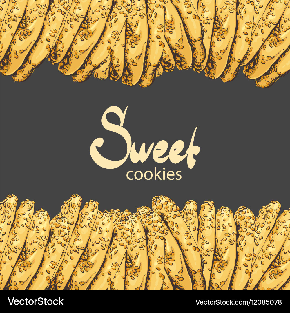 Aromatic oatmeal cookies Royalty Free Vector Image
