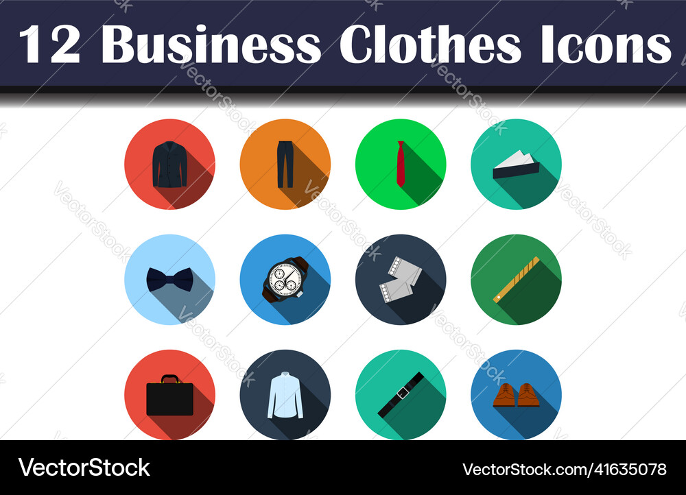 Business clothes icon set Royalty Free Vector Image