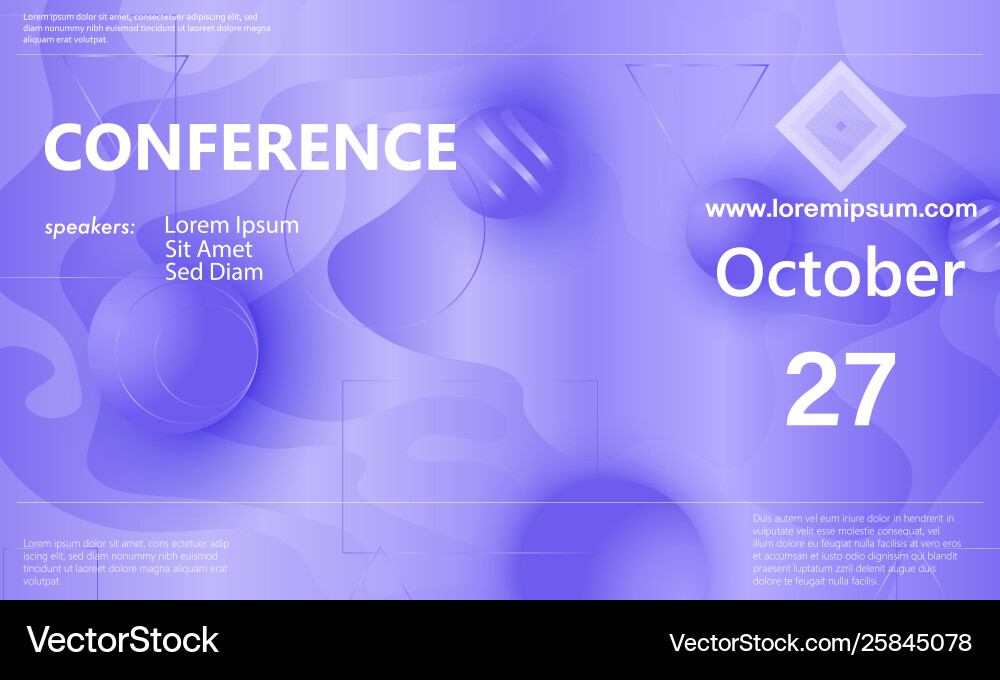 Conference design template business background Vector Image