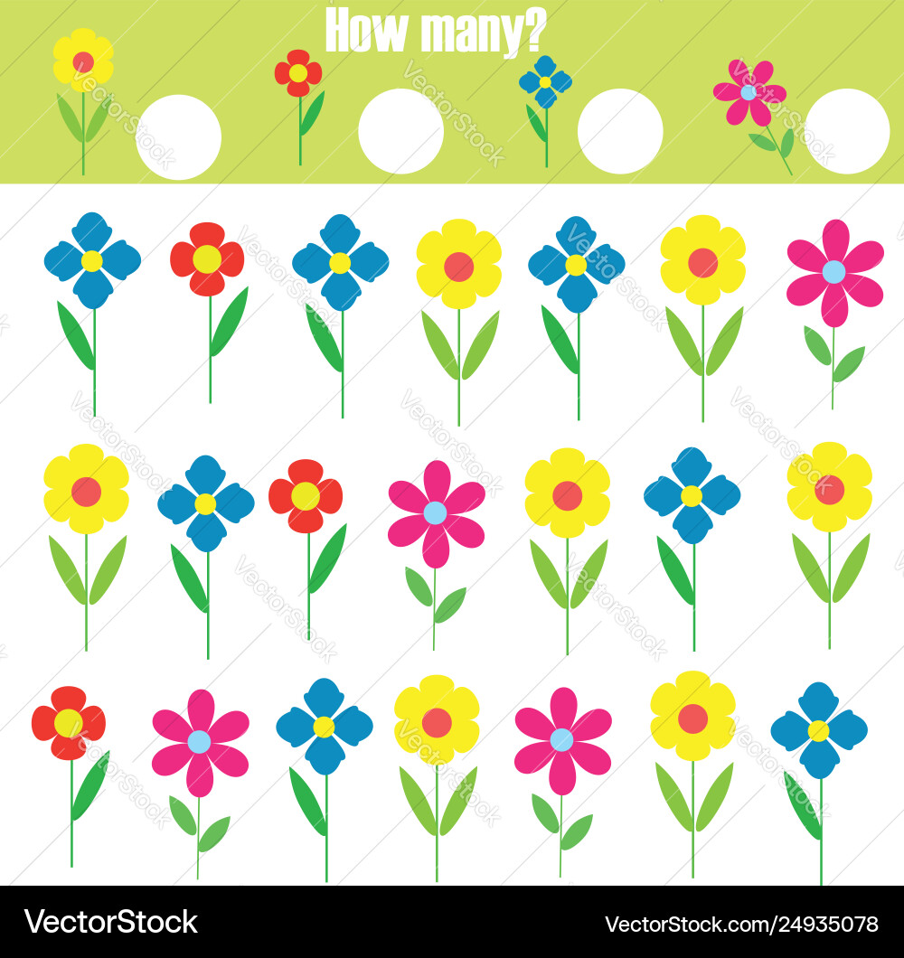 Counting educational children game mathematics Vector Image