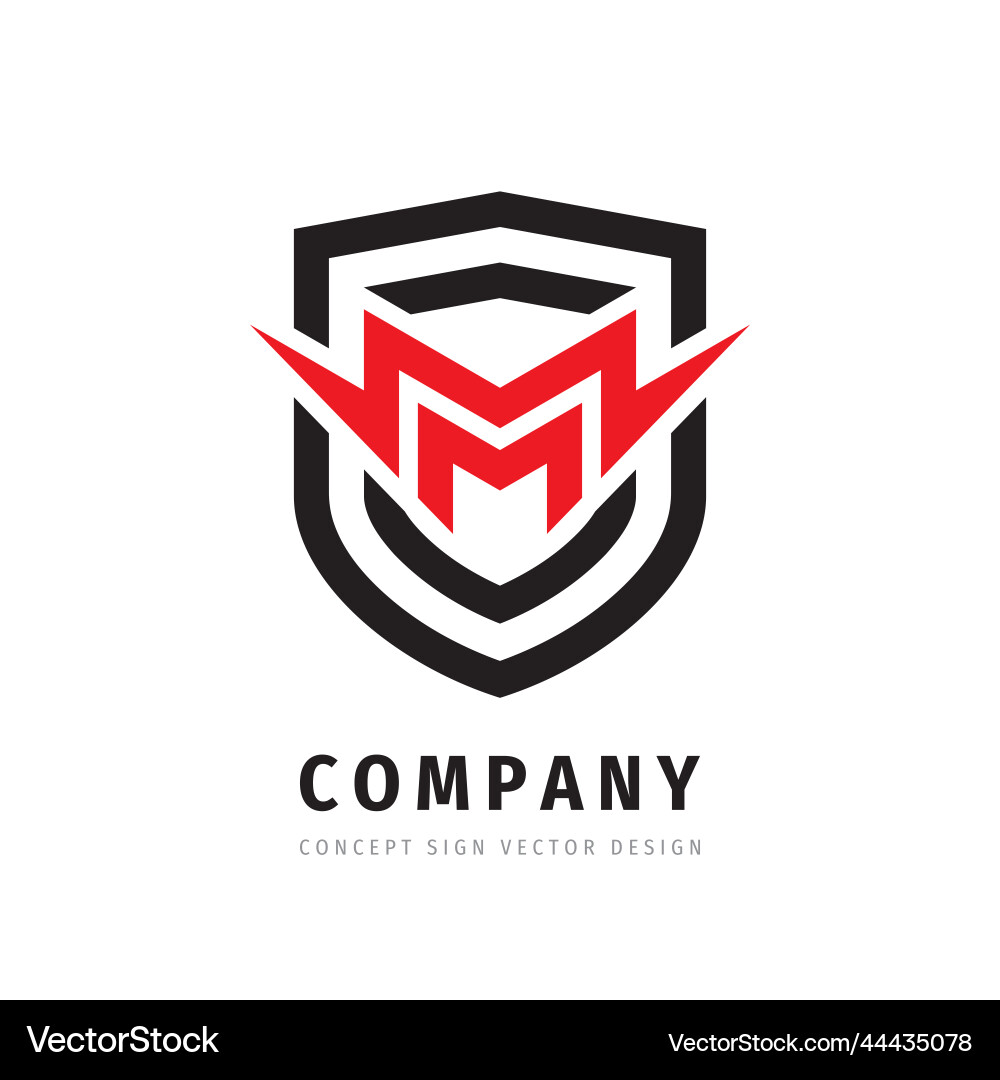 Guard shield business concept logo protection Vector Image