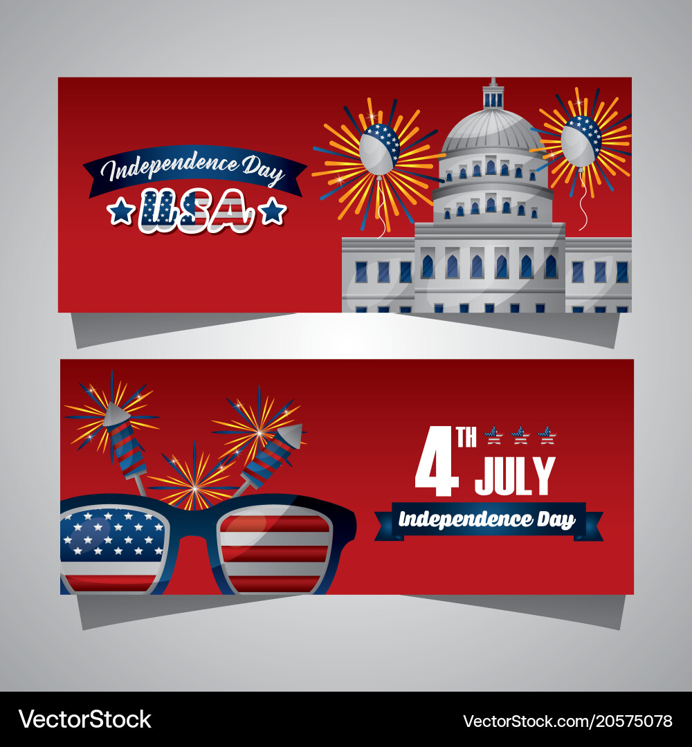 Happy independence day american Royalty Free Vector Image