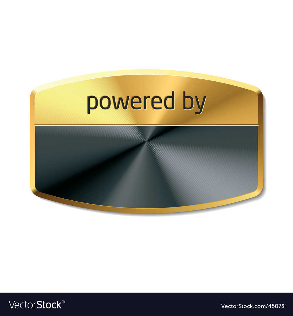 Powered Royalty Free Vector Image - VectorStock