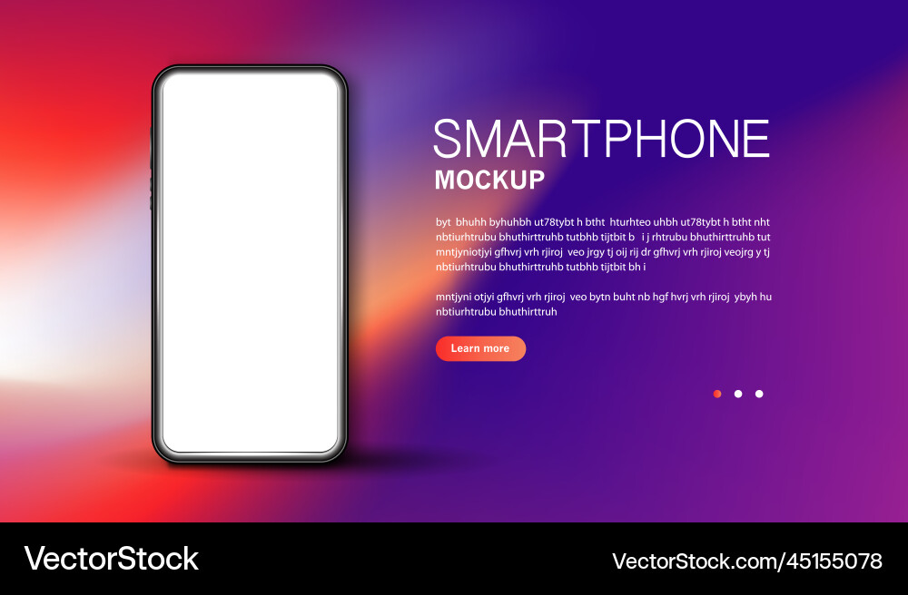 Smartphone mockup device ui ux mockup Royalty Free Vector