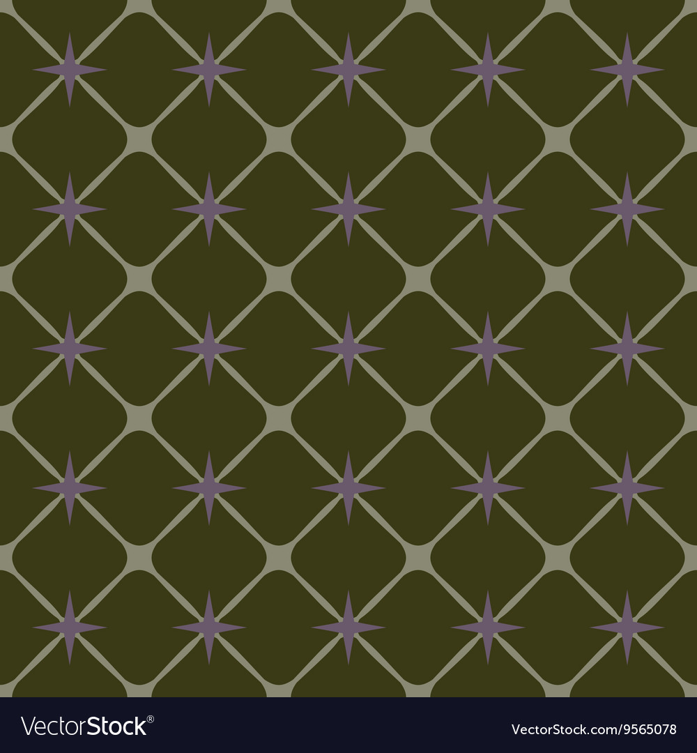 Square and star geometric seamless pattern Vector Image
