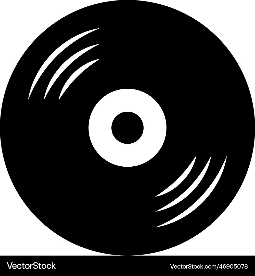 Vinyl record icon design templates Royalty Free Vector Image