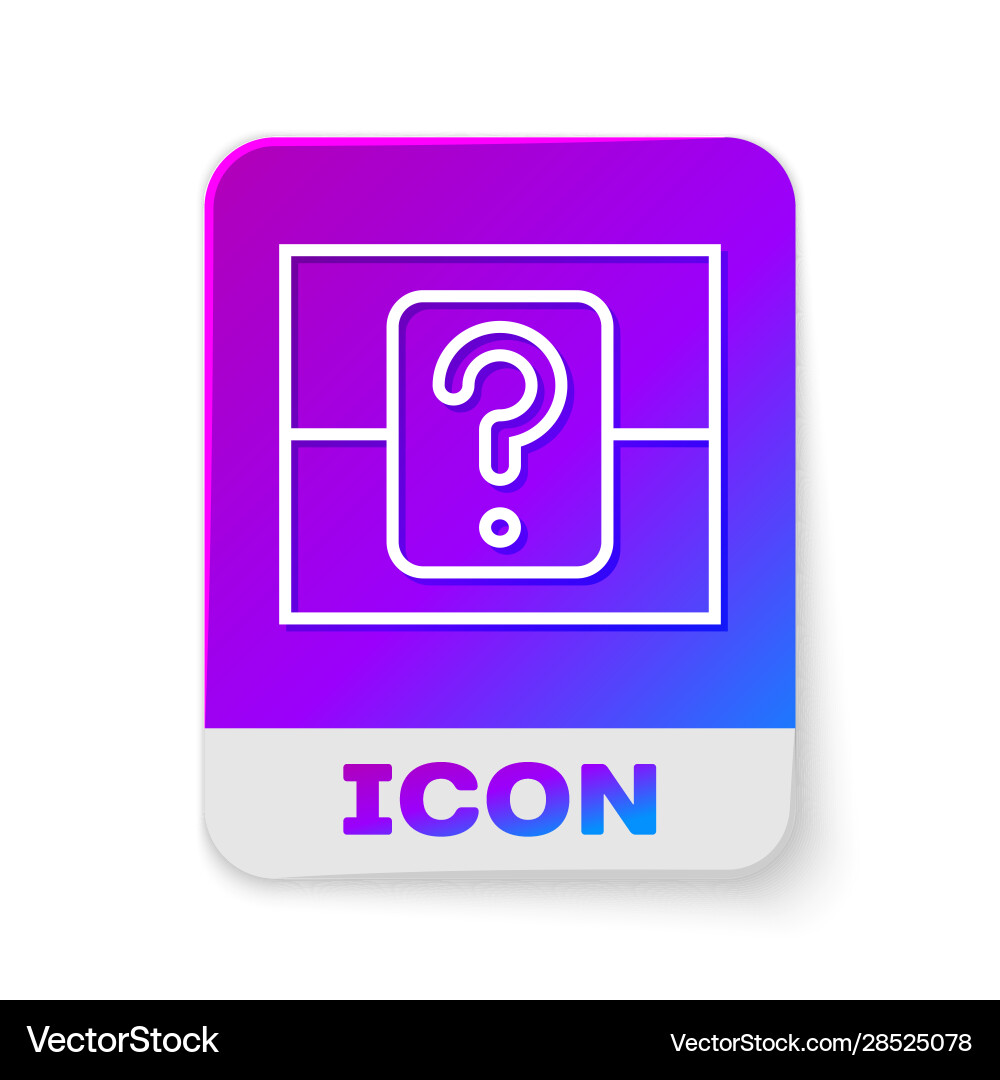White line mystery box or random loot box Vector Image