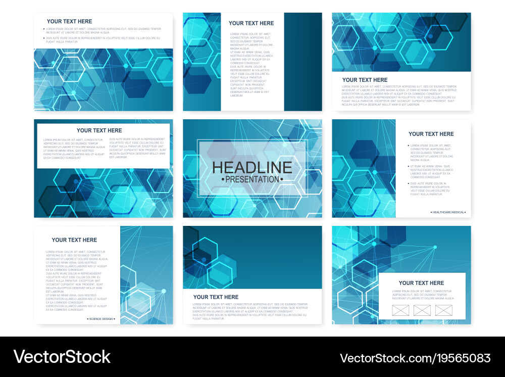 Big set of templates for presentation Royalty Free Vector