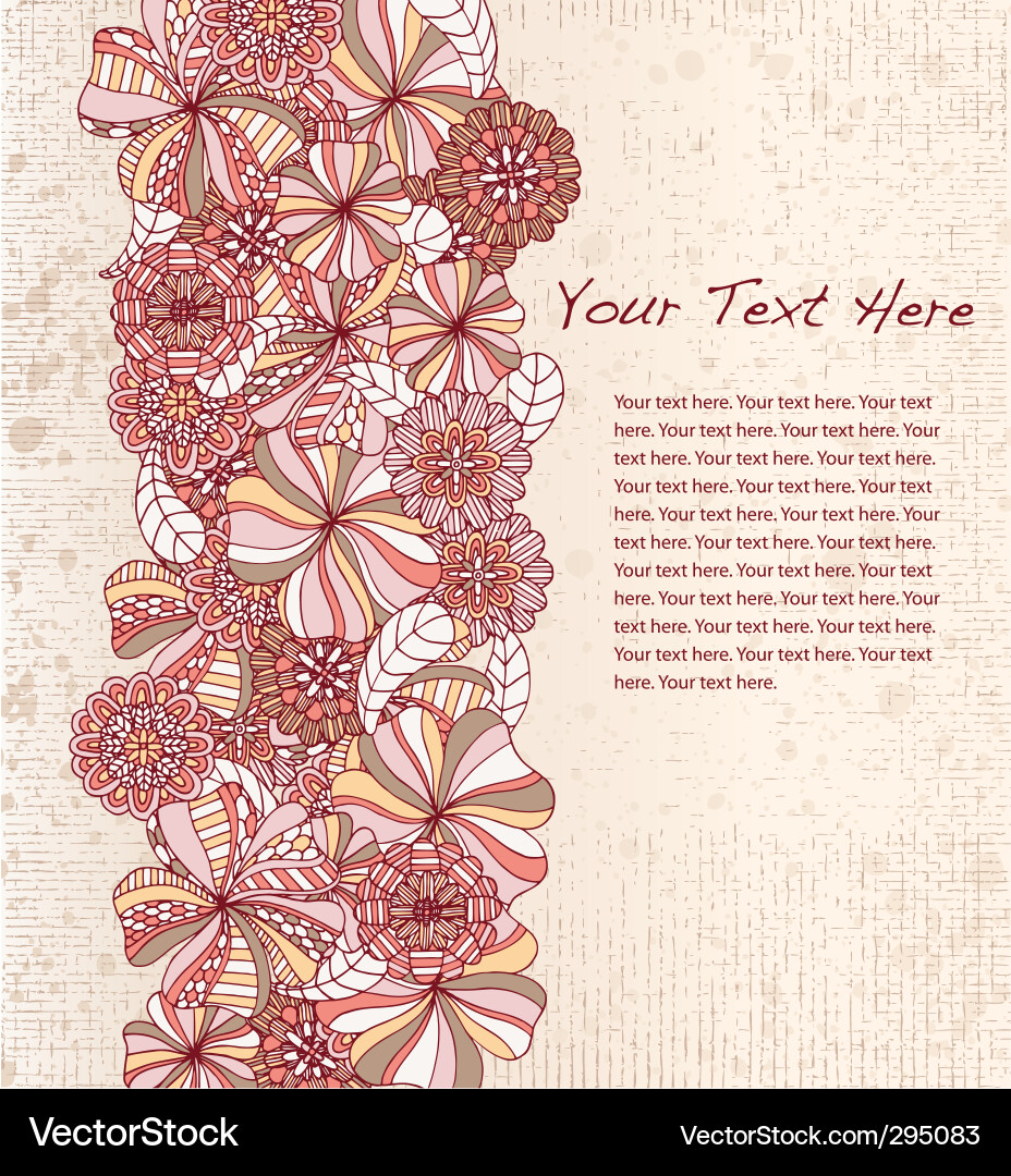 Floral stripe Royalty Free Vector Image - VectorStock