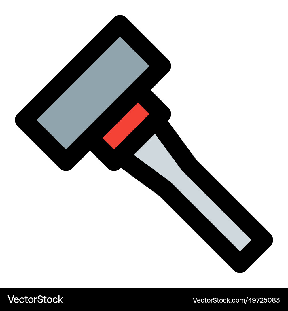 Hammer used for breaking blockage in emergency Vector Image