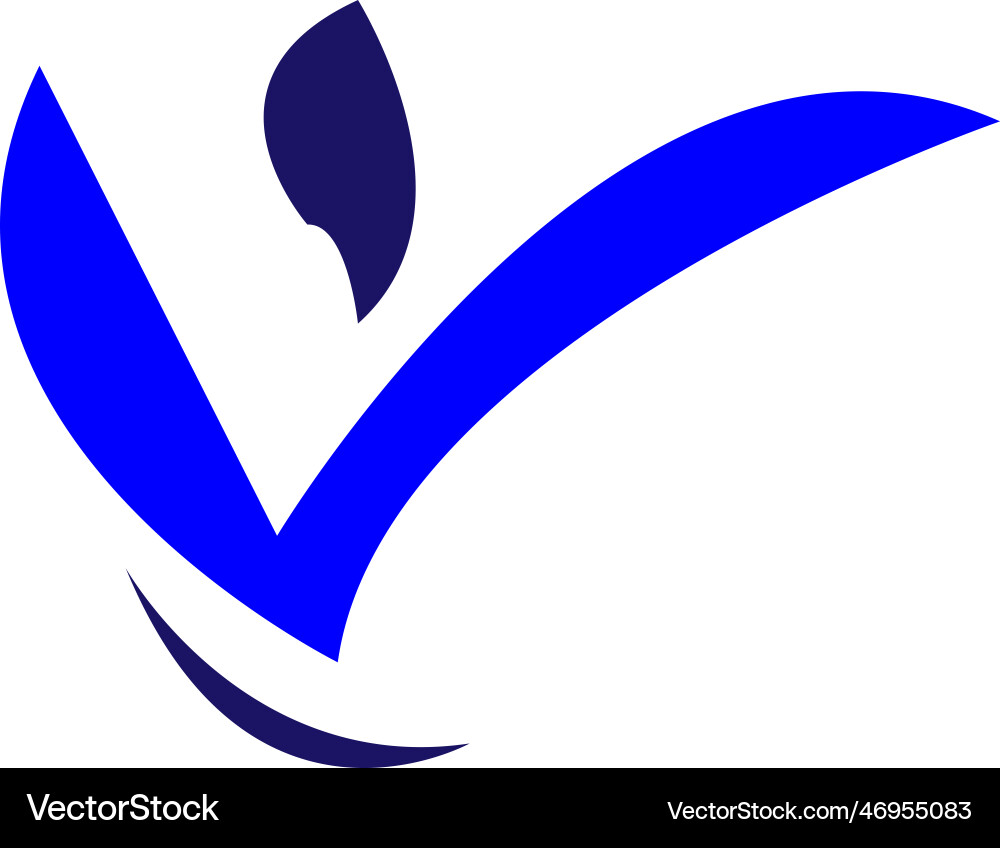 Letter v icon color design Royalty Free Vector Image
