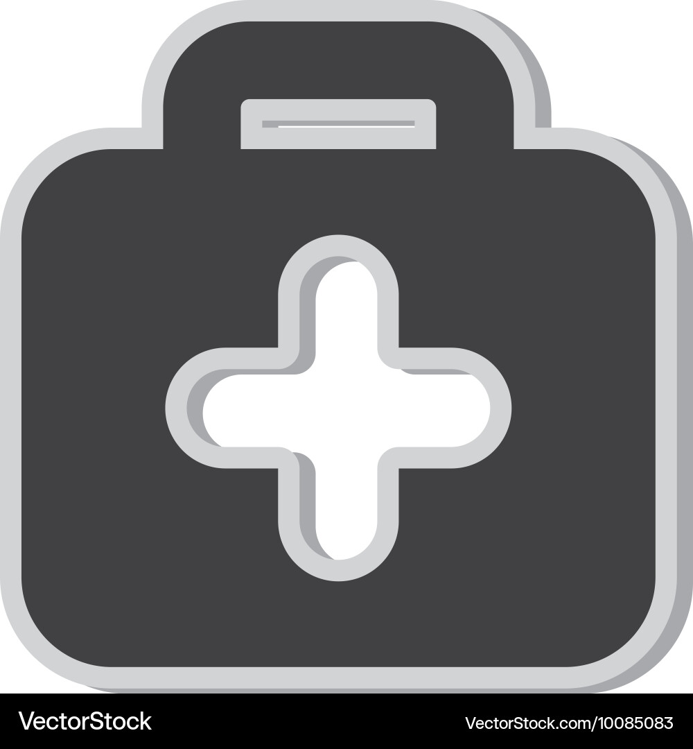 Medical kit cross icon Royalty Free Vector Image