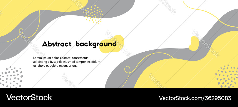 Trendy yellow gray abstract background minimal Vector Image