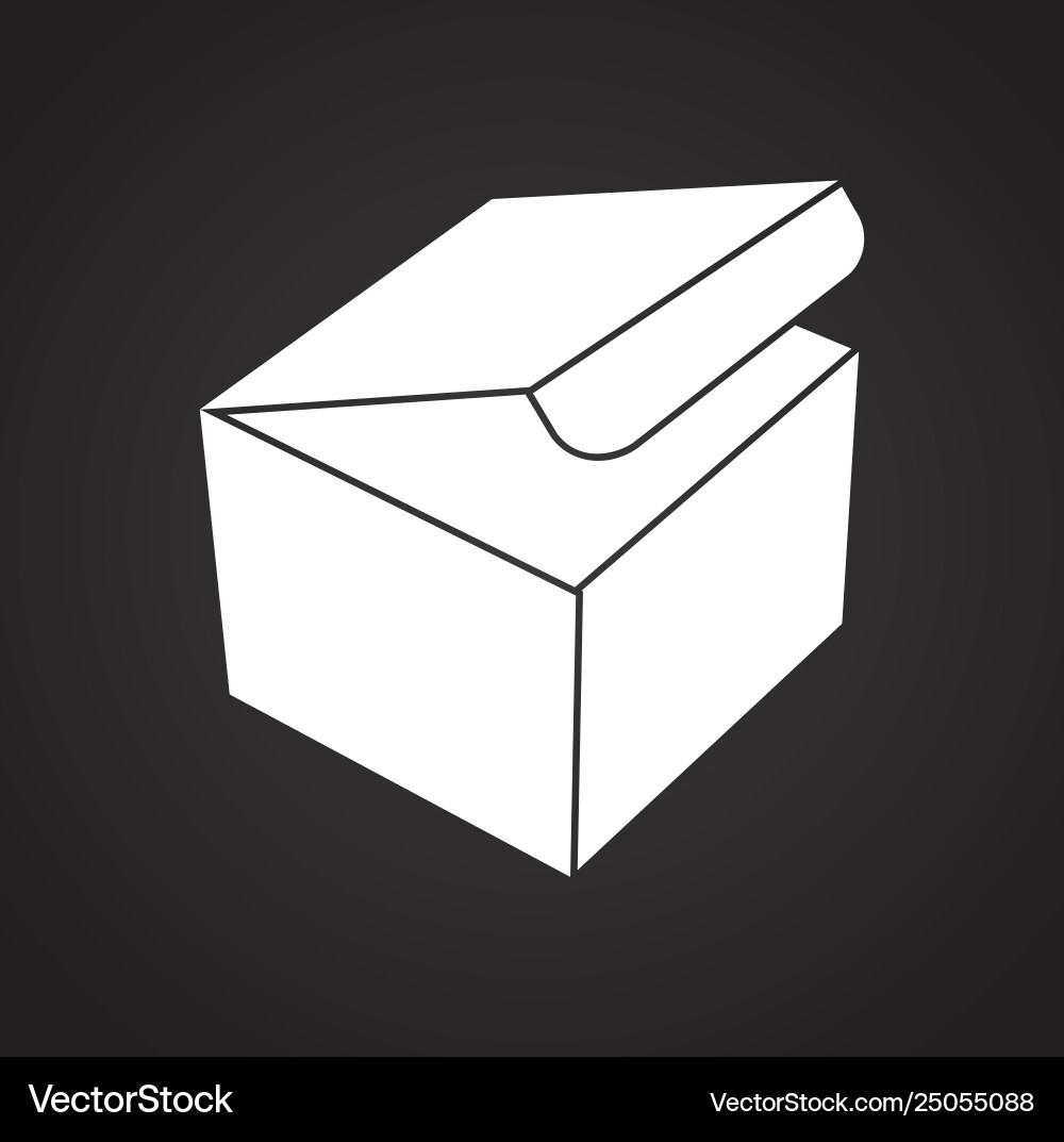 Box icon on background for graphic and web design Vector Image