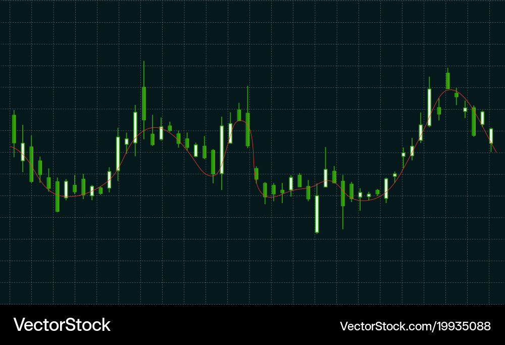 Business graph in the form candle Royalty Free Vector Image