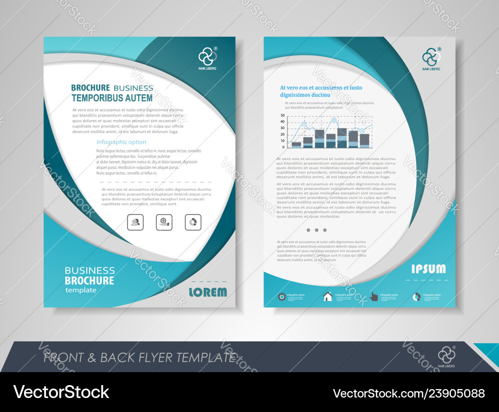 Corporate business brochure Royalty Free Vector Image