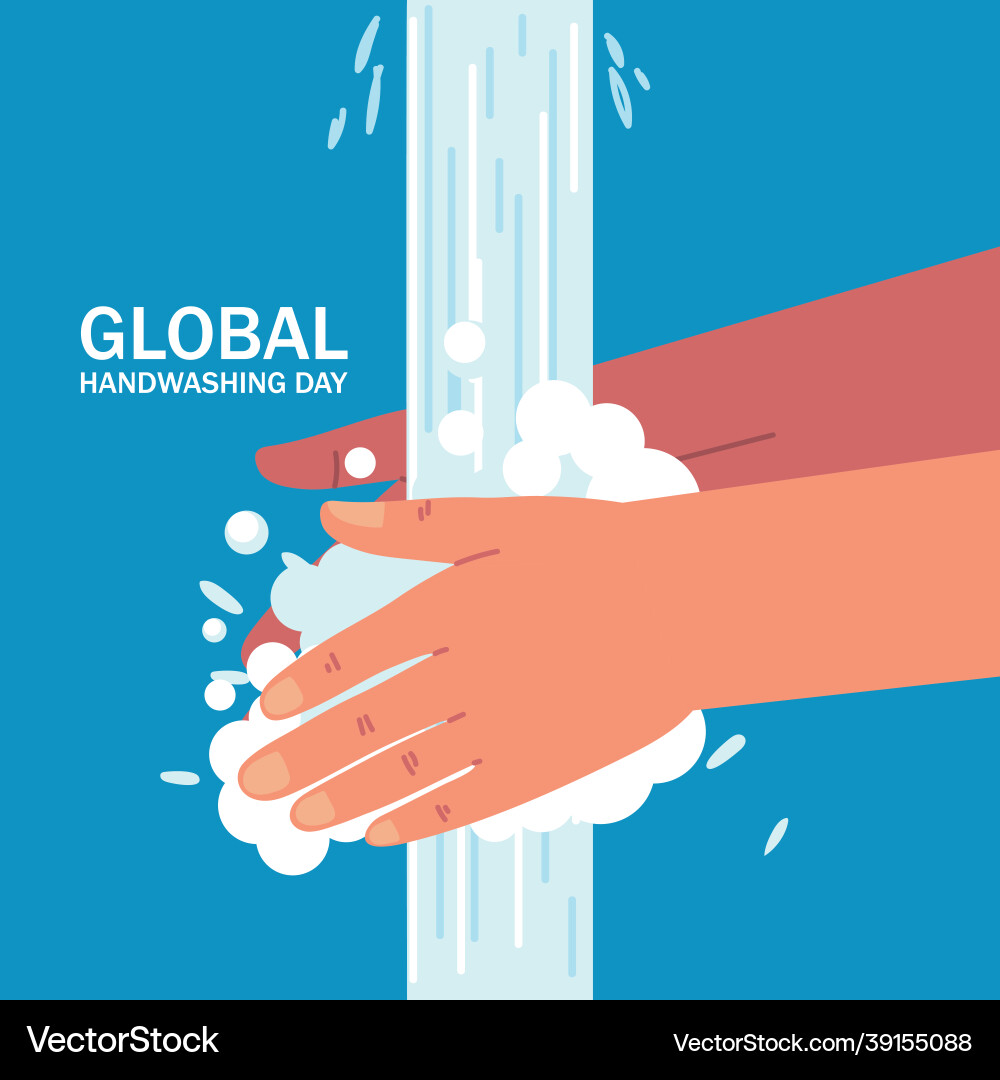 Global handwashing day Royalty Free Vector Image