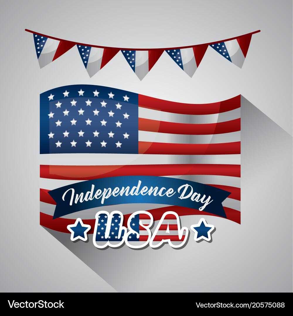 Happy independence day american Royalty Free Vector Image