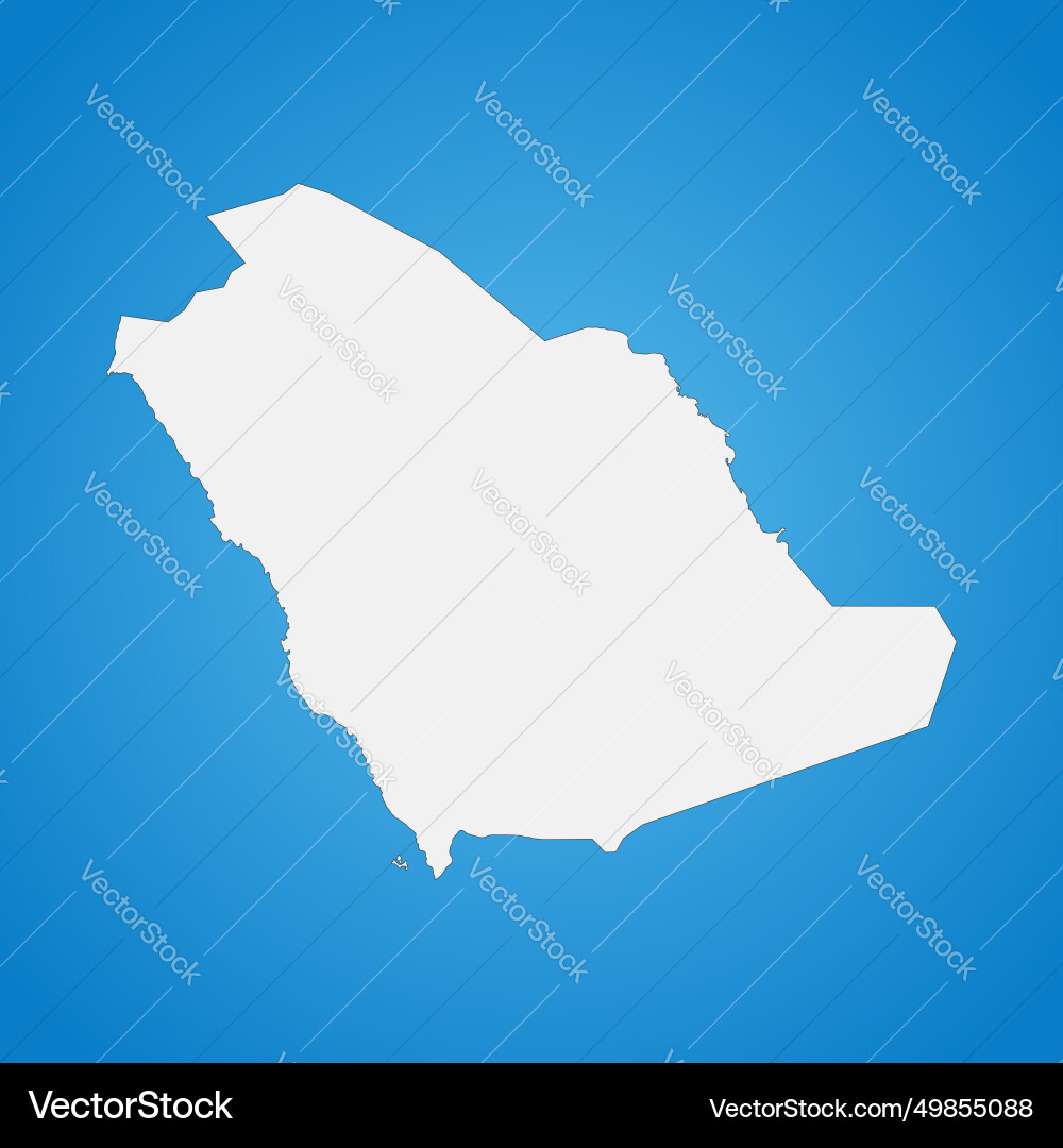 Highly detailed saudi arabia map with borders Vector Image