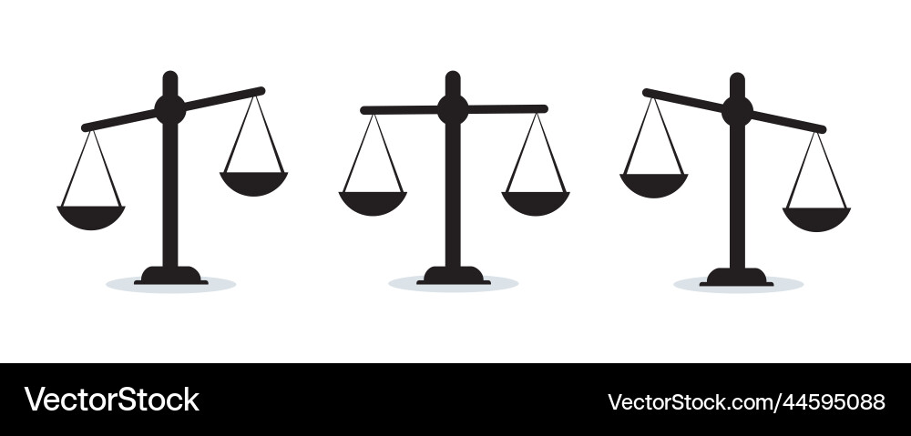 Justice scale court symbol Royalty Free Vector Image
