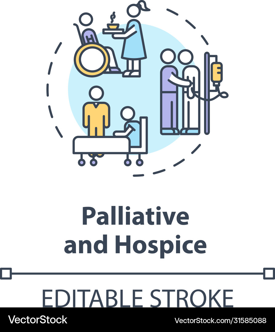 Palliative and hospice concept icon Royalty Free Vector