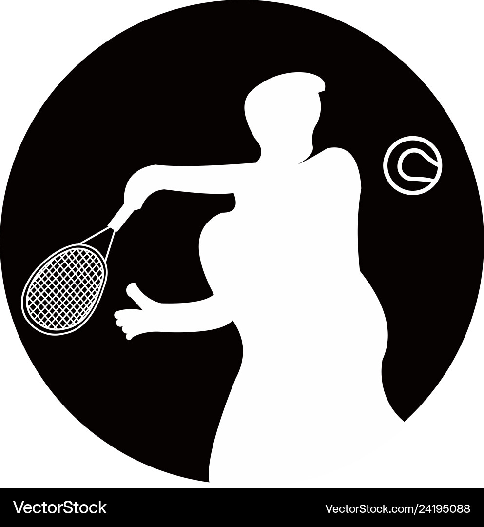 People playing tennis Royalty Free Vector Image