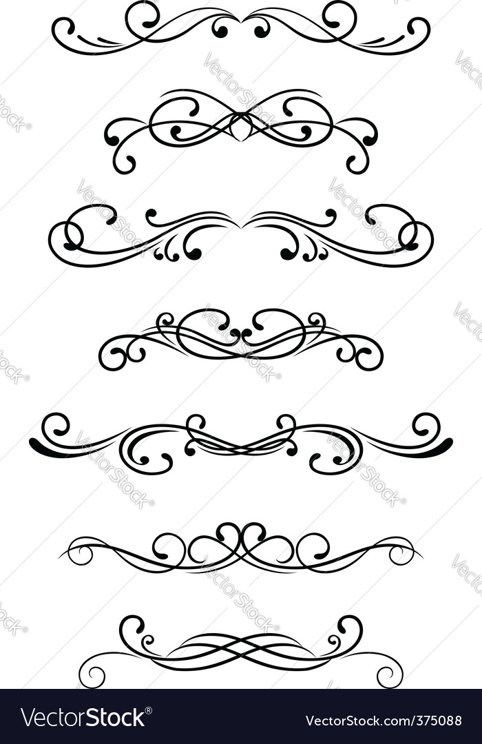 Swirl elements Royalty Free Vector Image - VectorStock