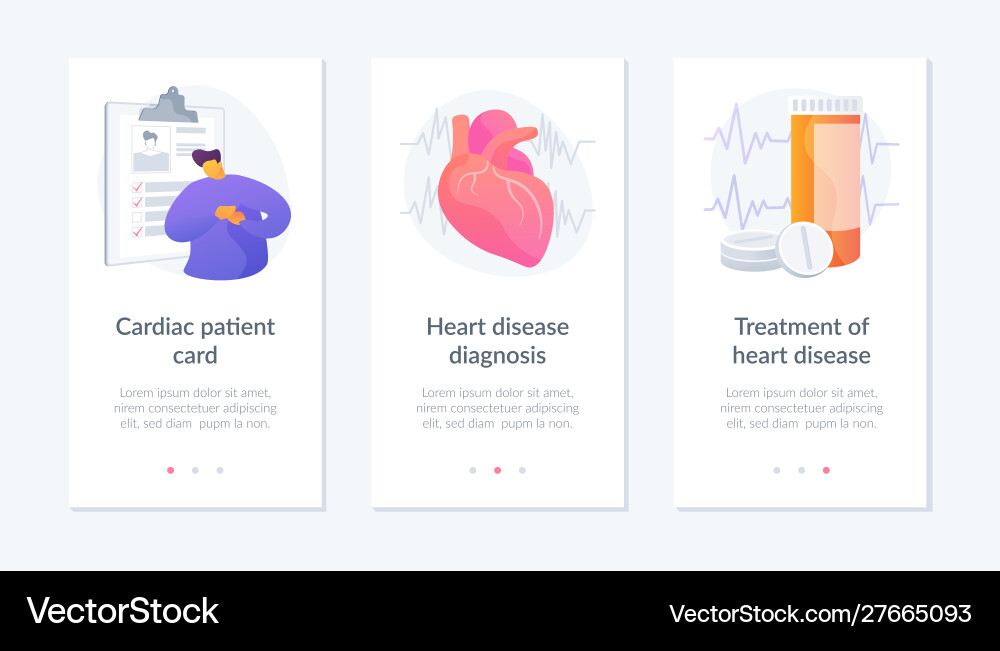 Cardiology webpage template Royalty Free Vector Image