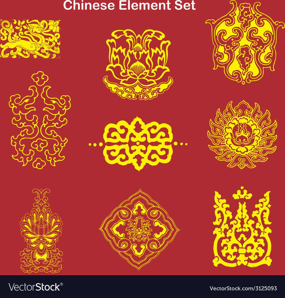 Chinese elements Royalty Free Vector Image - VectorStock