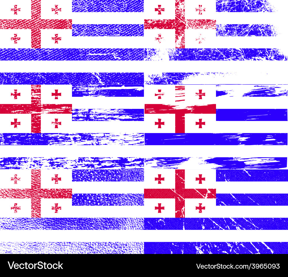 Flag of ajaria with old texture Royalty Free Vector Image
