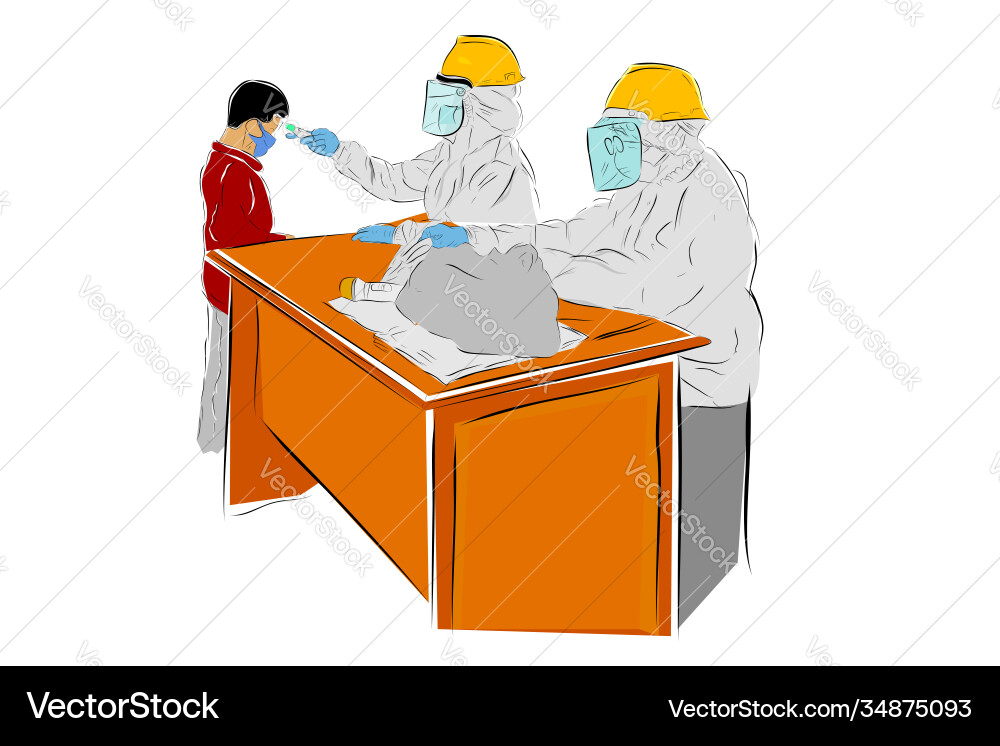 Simple hand draw sketch standing boy body Vector Image