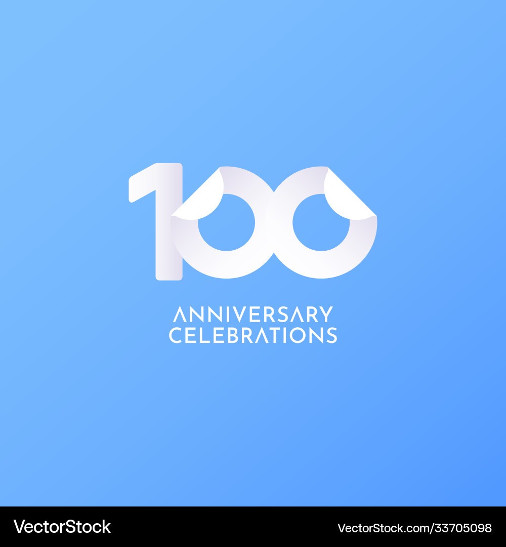 100 years anniversary celebration logo icon Vector Image
