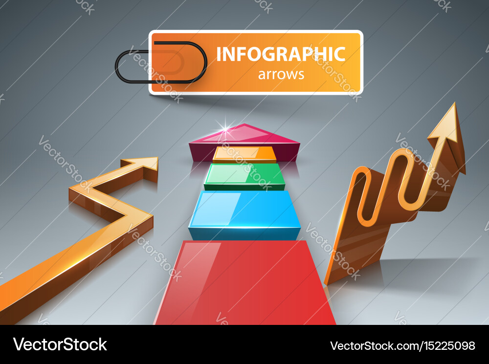 3d arrows - business infographic Royalty Free Vector Image