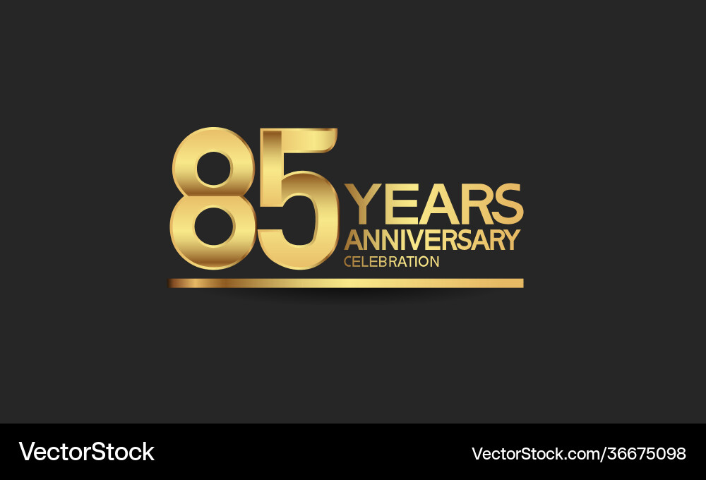 85 years anniversary celebration with elegant Vector Image