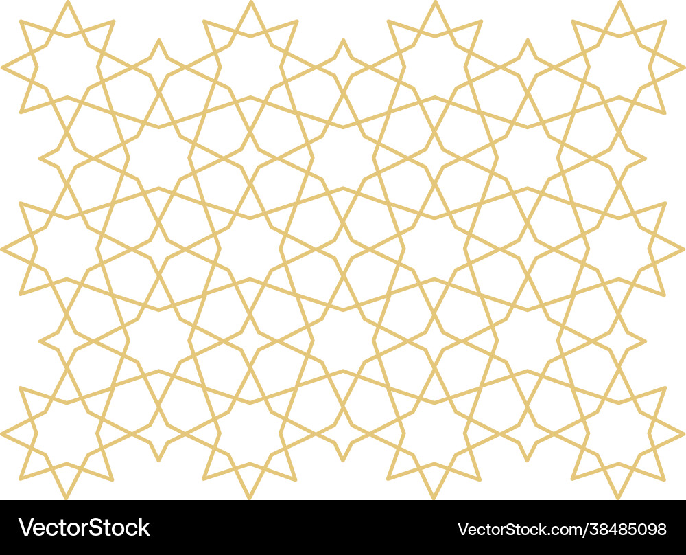 Abstract star gold ornament Royalty Free Vector Image