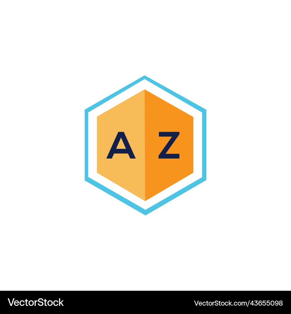 Az letter logo design on white background Vector Image