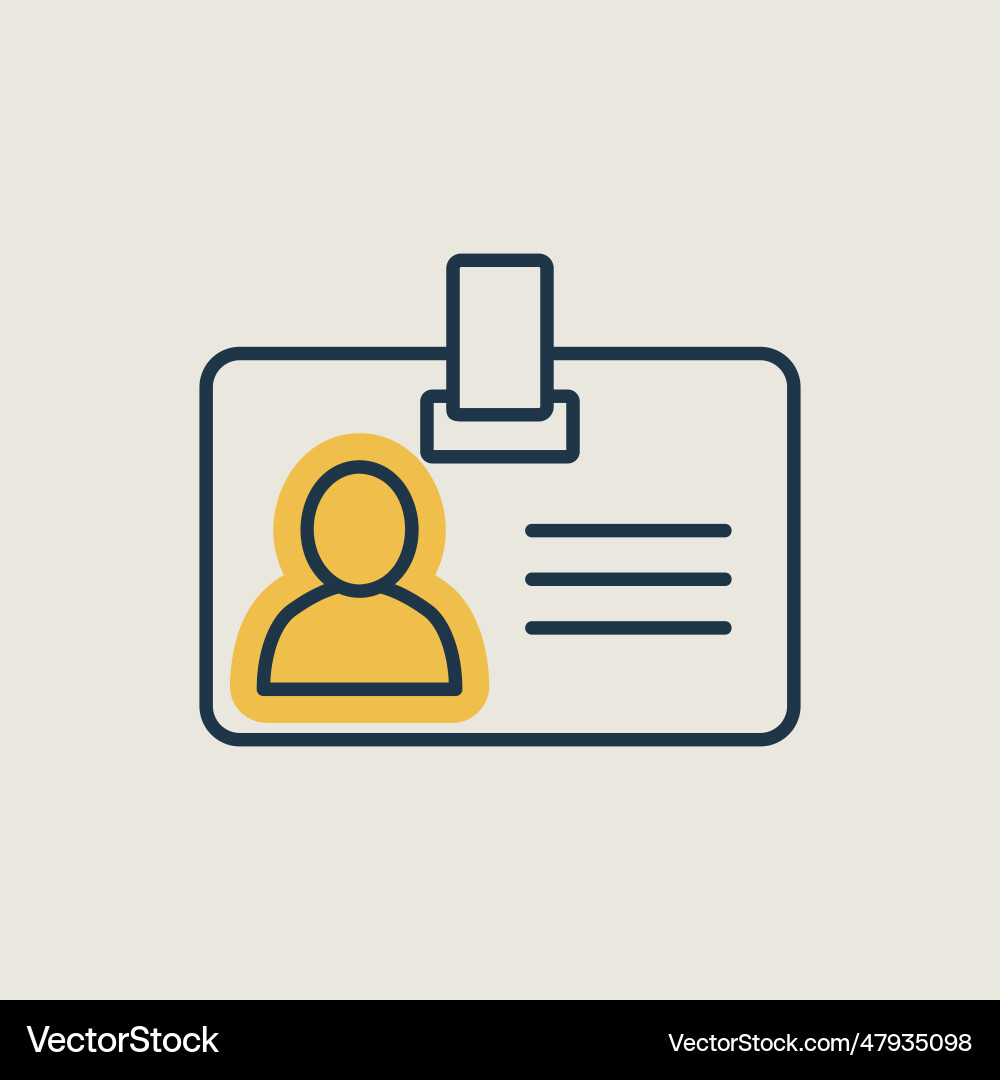 Badge outline icon workspace sign Royalty Free Vector Image