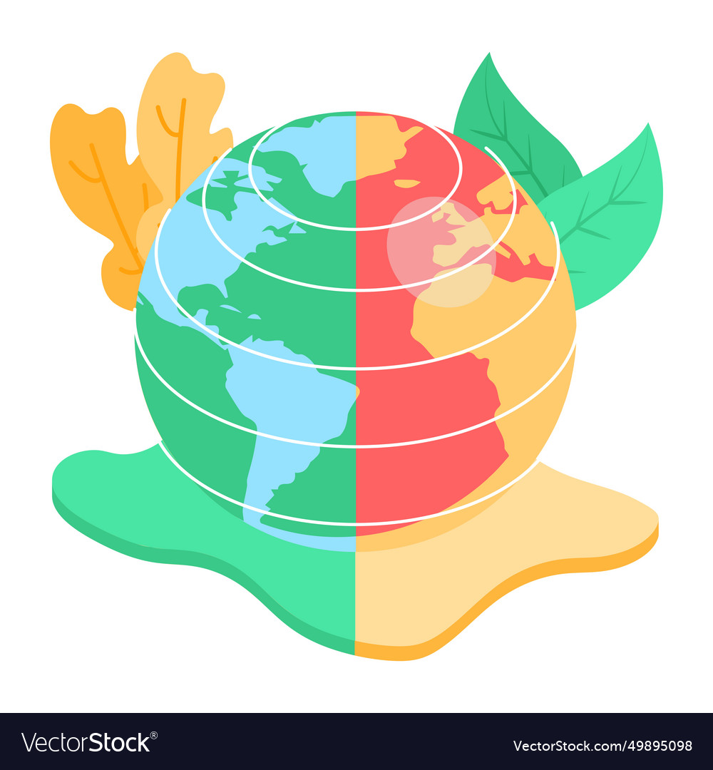 Check out this isometric icon of climate change Vector Image