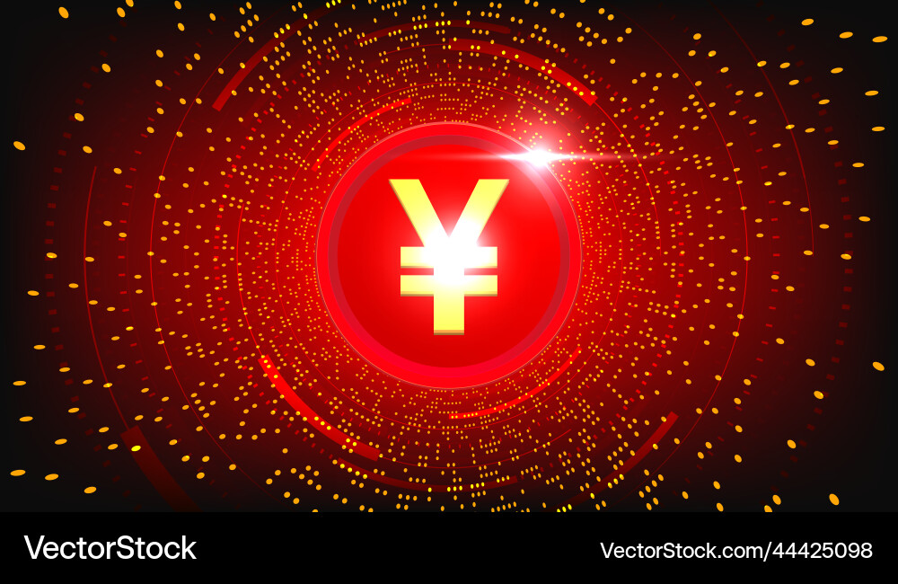 Chinese yuan digital currency Royalty Free Vector Image