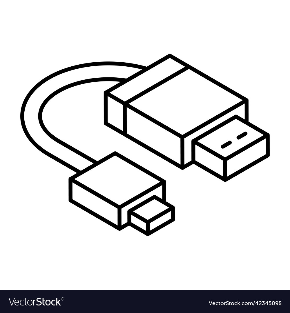 Data cable Royalty Free Vector Image - VectorStock