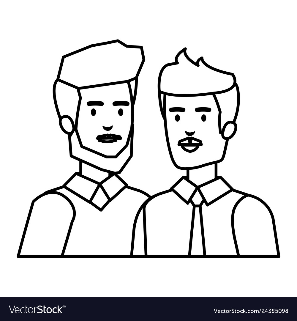 Elegant businessmen avatars characters Royalty Free Vector Elegant businessmen avatars characters Royalty Free Vector