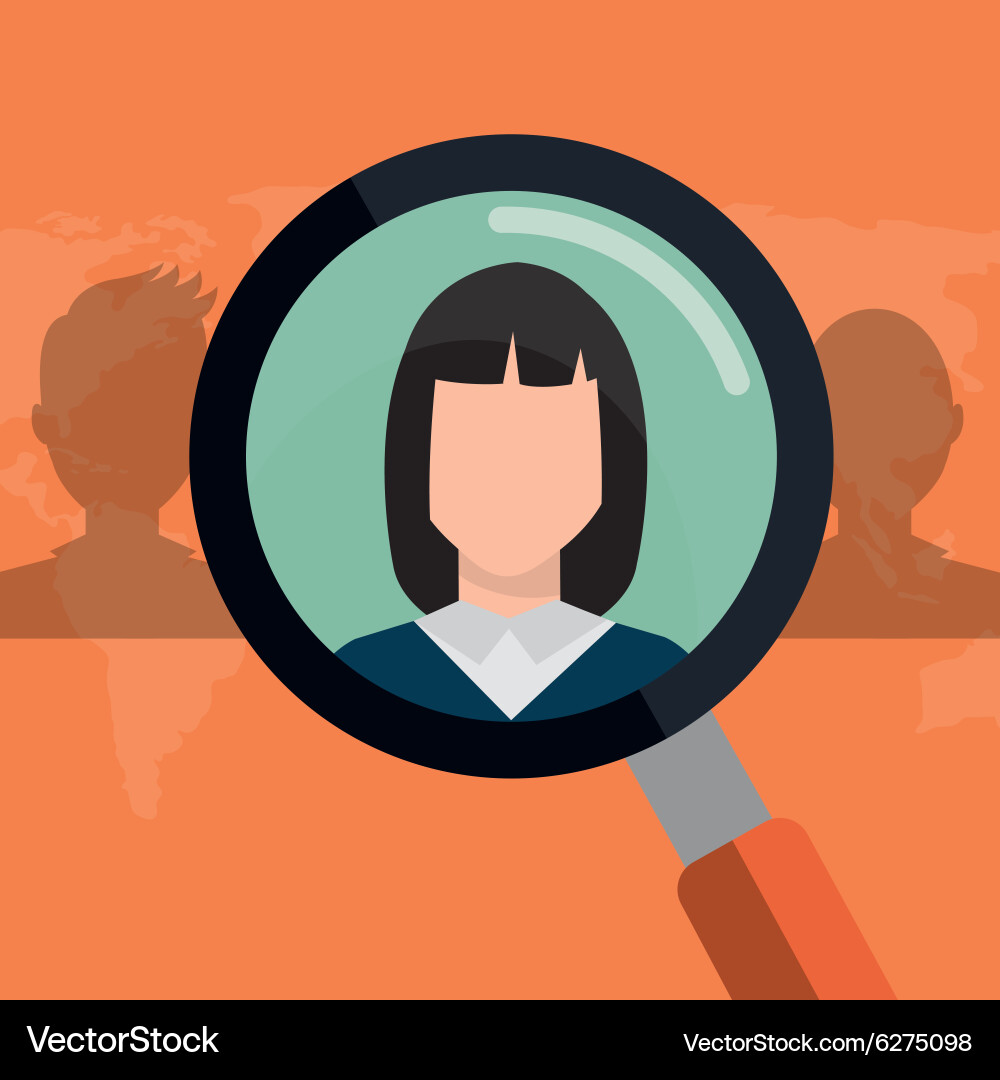 Find person and job interview Royalty Free Vector Image