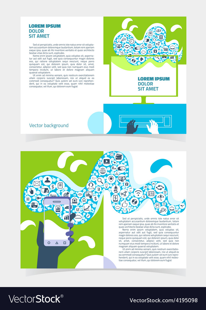 Flyer leaflet booklet layout editable design Vector Image