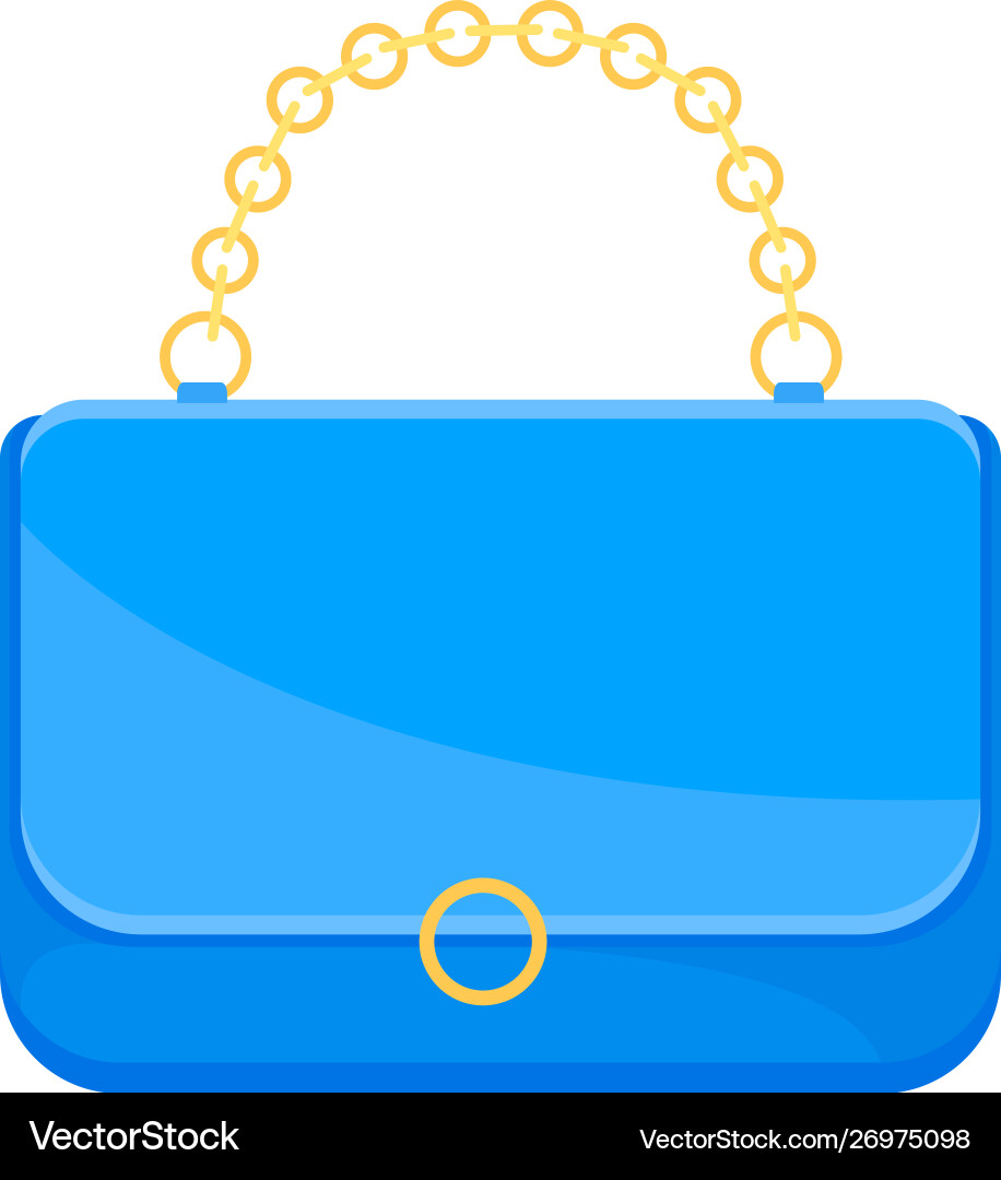Light blue handbag on a white Royalty Free Vector Image