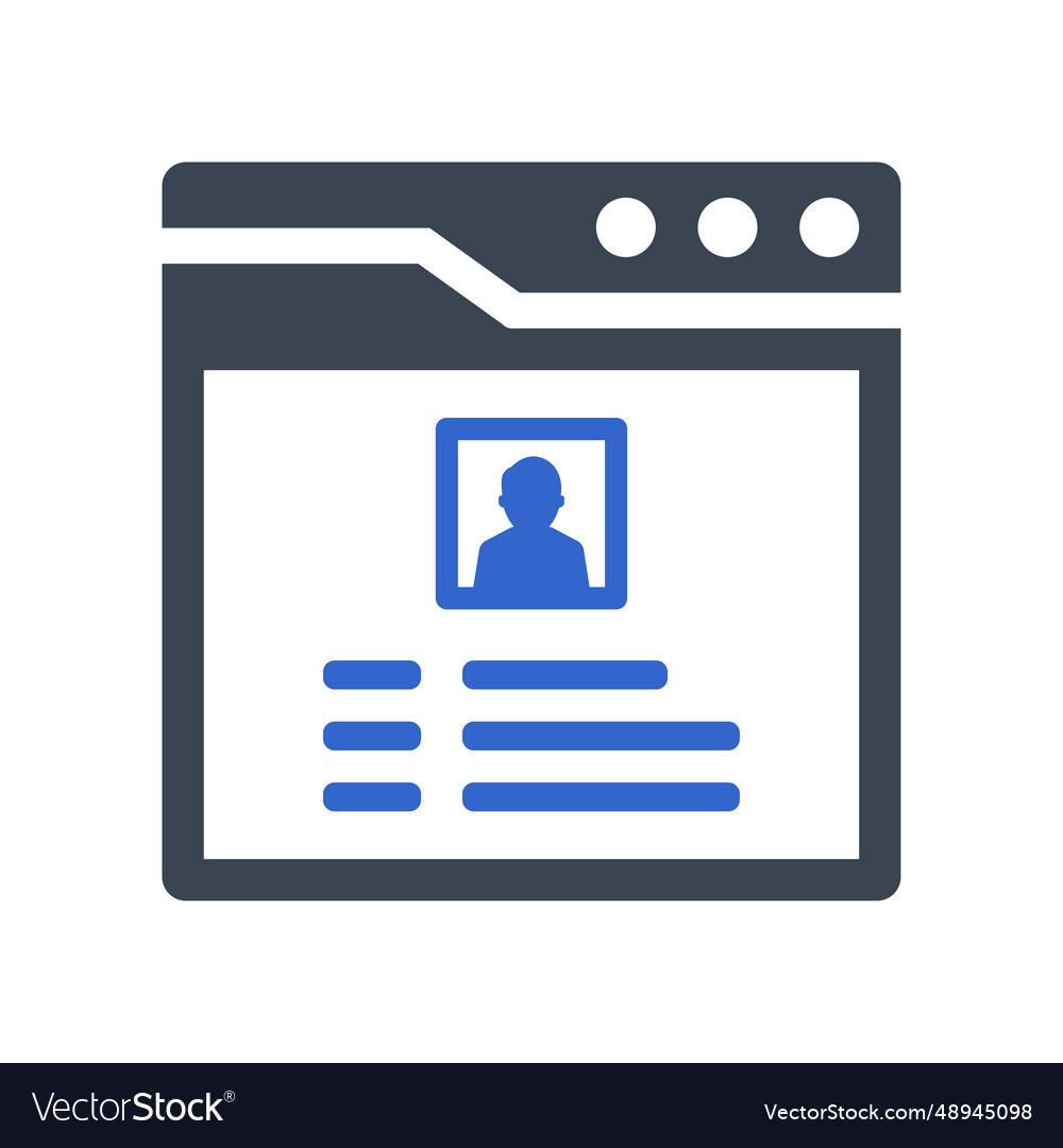 User profile interface icon Royalty Free Vector Image