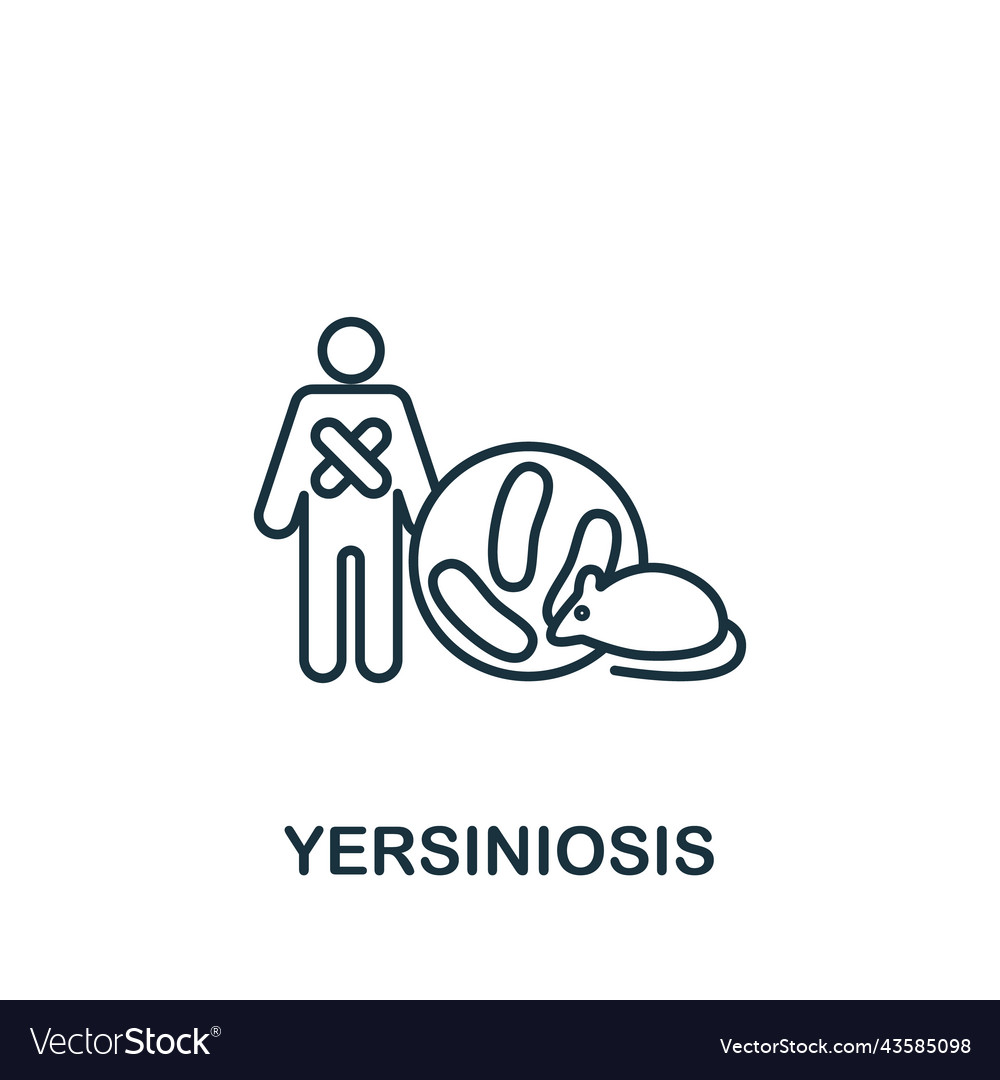 Yersiniosis icon monochrome simple deseases icon Vector Image Yersiniosis icon monochrome simple deseases icon Vector Image