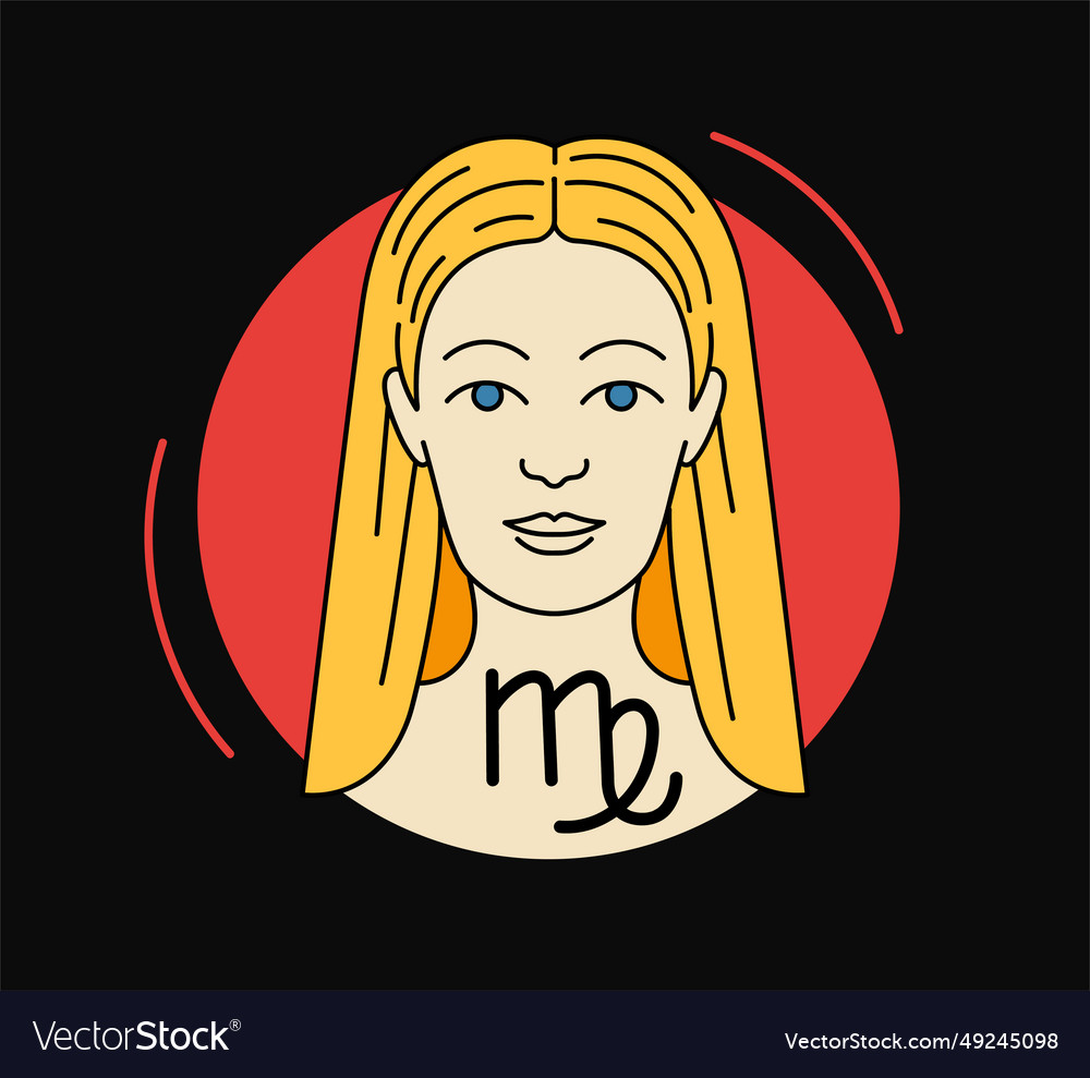 Zodiac symbol virgo concept Royalty Free Vector Image